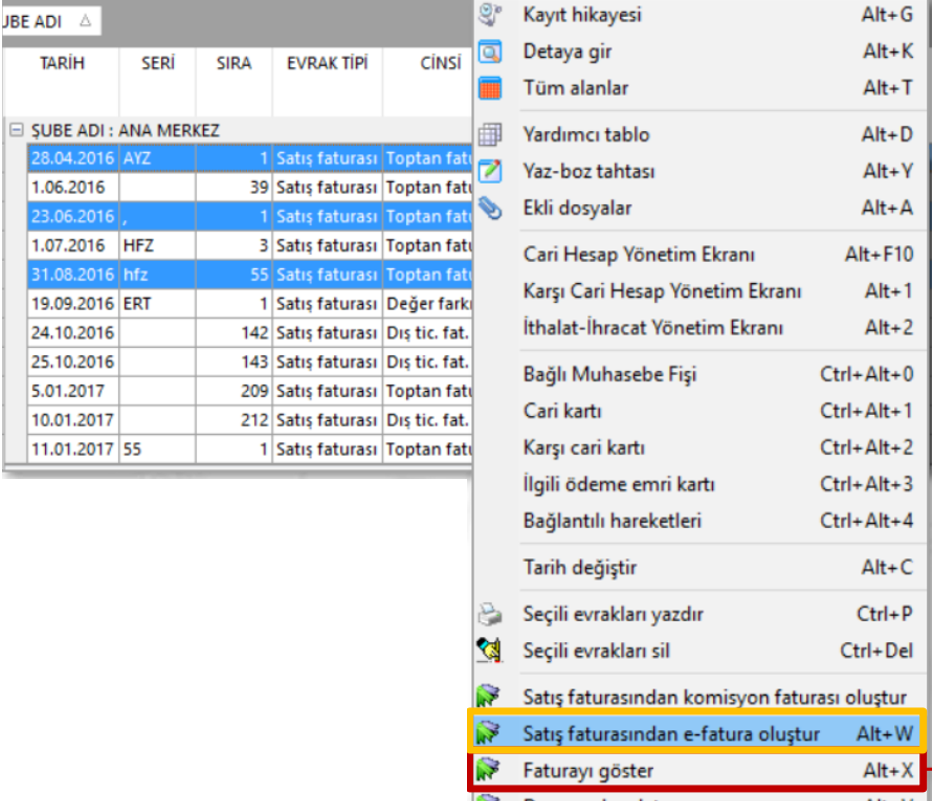 Satış Faturasından e-Fatura Nasıl Oluşturulur?